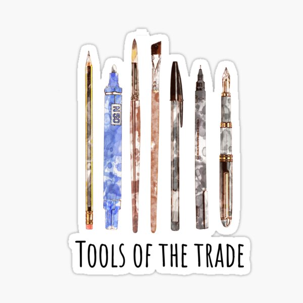 "Tools of the trade, artist, drawing, creation, poet, writer, artist ...