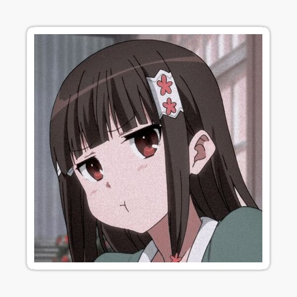 "baka anime girl face " Sticker for Sale by AnimeTshirtSs | Redbubble