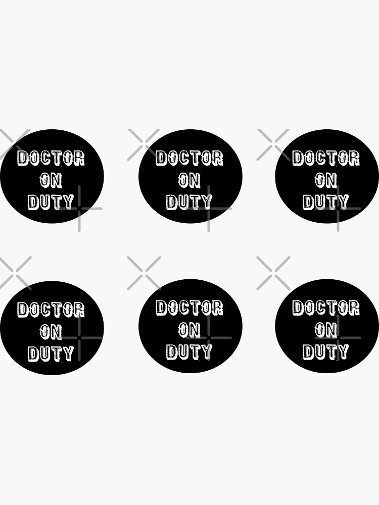 "Doctor on duty sticker pack" Sticker for Sale by SamiBartsy | Redbubble