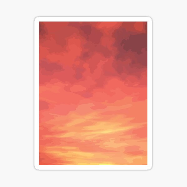 "Orange Sky At Sunset Orange Sun Decor" Sticker for Sale by foxleylane ...