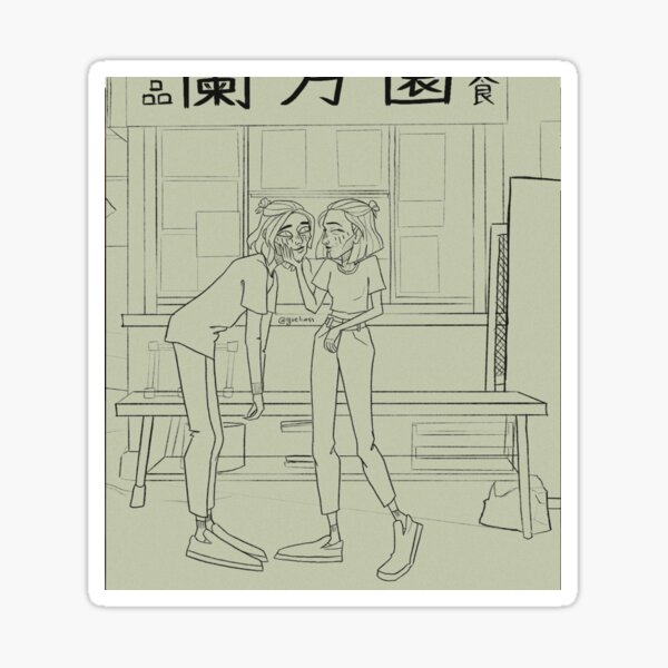 "sokka and suki - atla modern au 2" Sticker for Sale by yuelias | Redbubble