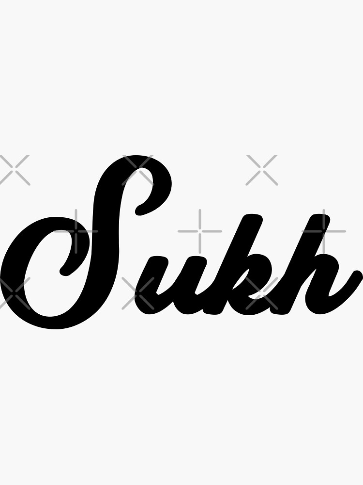 "Sukh (Name)" Sticker for Sale by ArtRiver | Redbubble