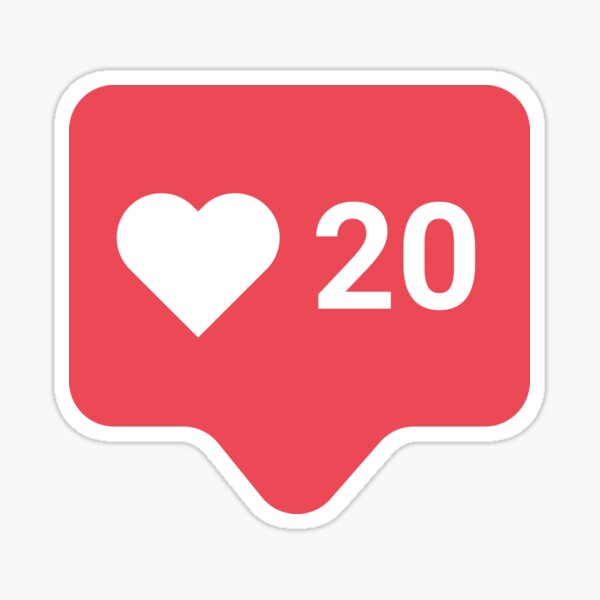 "Instagram Like - IG Like Icon" Sticker for Sale by AliHyder | Redbubble