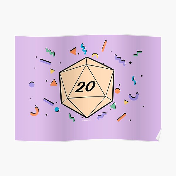 "90s d20" Poster for Sale by Nepenthe22 | Redbubble