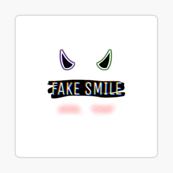 "fake smile" Sticker for Sale by Bezzore | Redbubble