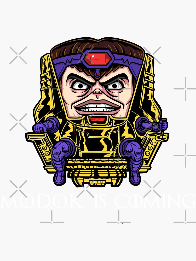 "MODOK is Coming" Sticker for Sale by harebrained | Redbubble