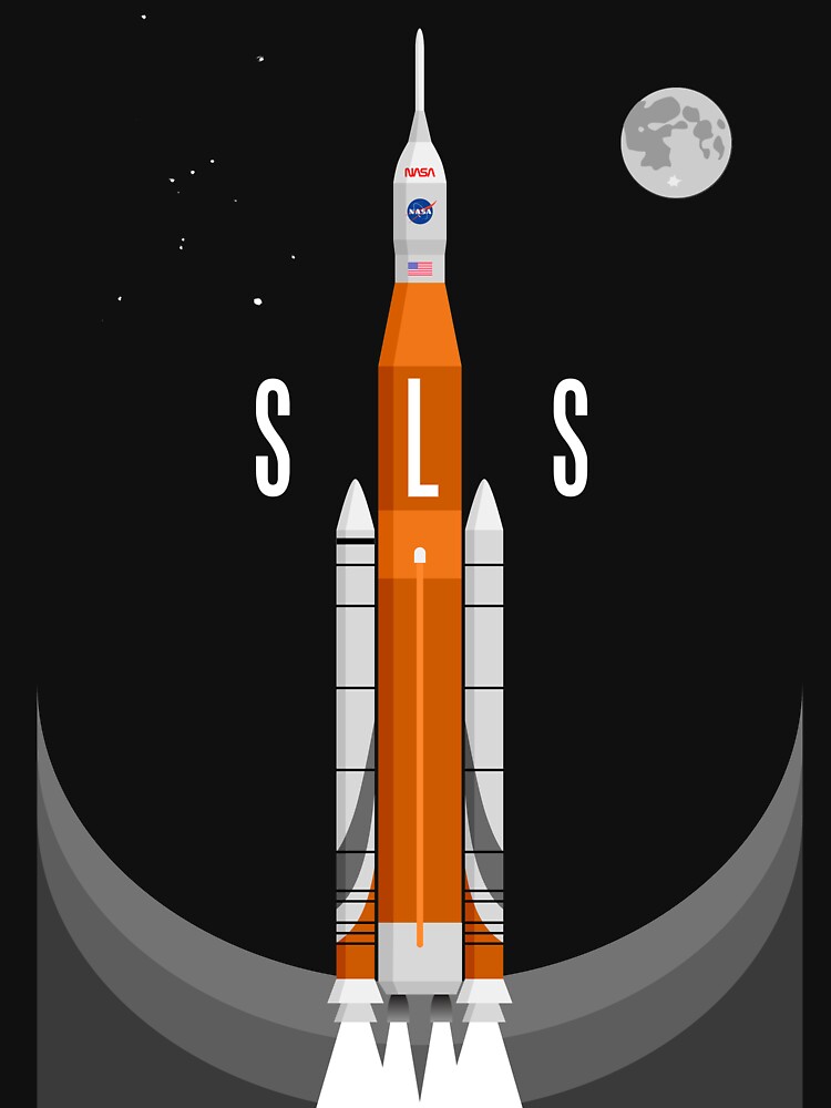 "NASA Space Launch System (SLS) Rocket Launch" T-shirt for Sale by ...