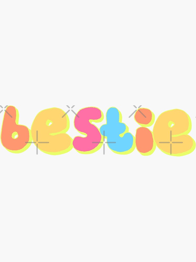 "bestie sticker" Sticker by EmikoNamika | Redbubble