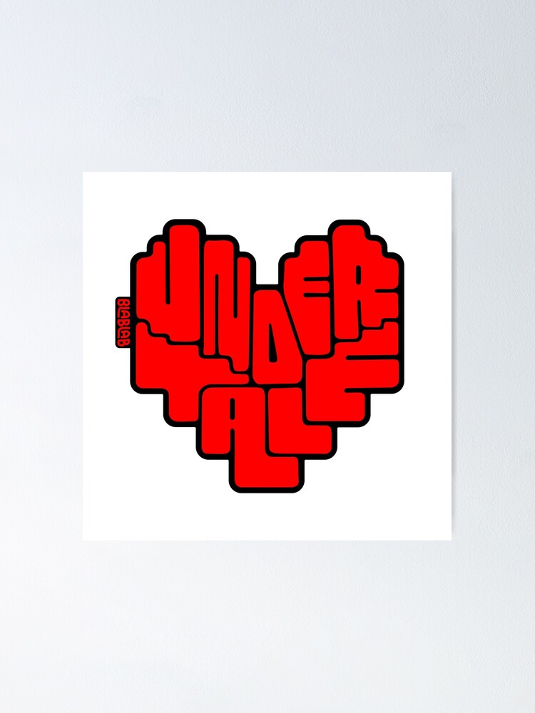 "UNDERTALE - Heart Typography" Poster for Sale by Blab-Lab | Redbubble