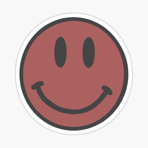 "Red Smiley Face" Sticker by RedRiley3 | Redbubble