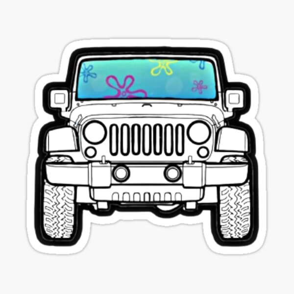 "Jeep Wrangler with Spongebob sky" Sticker for Sale by peyton-jade ...