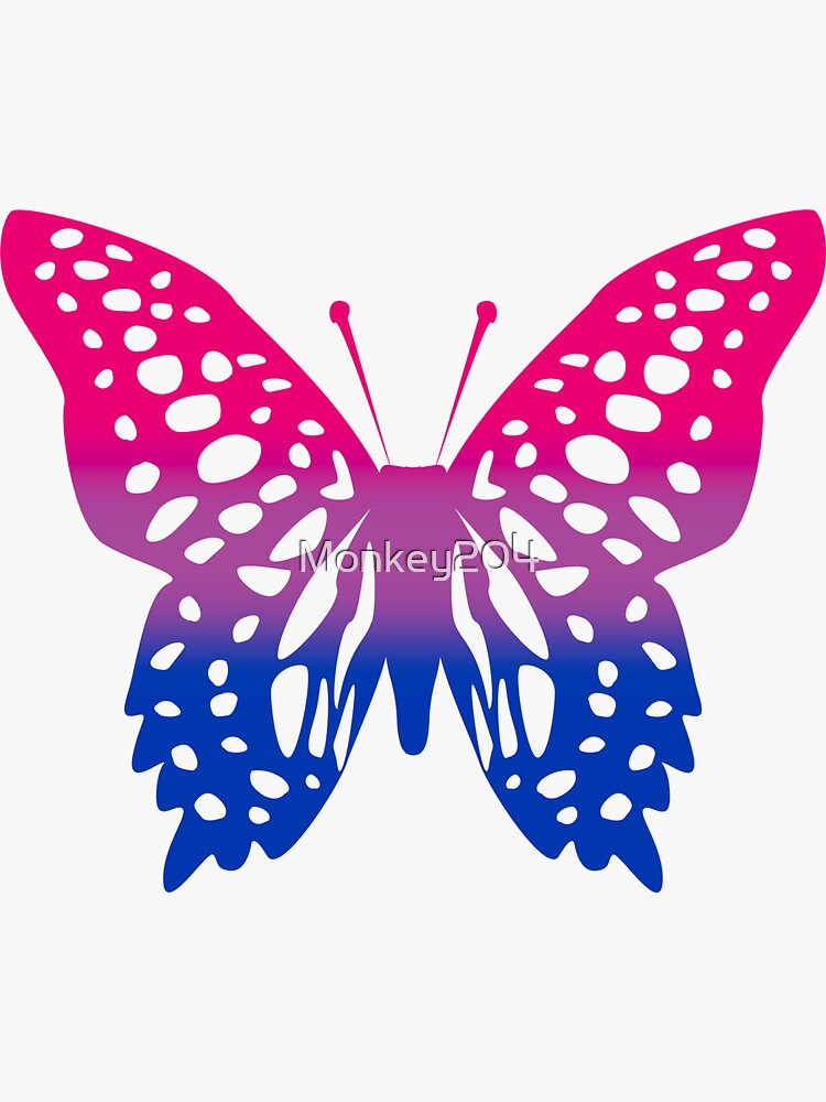 "Pride BI butterfly " Sticker for Sale by Monkey204 | Redbubble