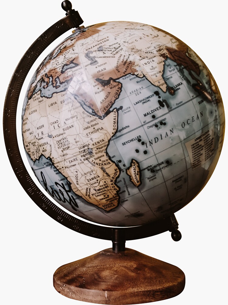 "Dark academia aesthetic globe" Sticker for Sale by Pictandra | Redbubble