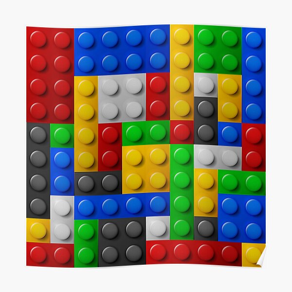"Colorful Building Blocks" Poster by AmazingStuff01 | Redbubble