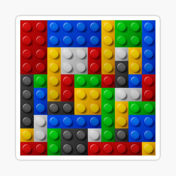 "Colorful Building Blocks" Sticker by AmazingStuff01 | Redbubble