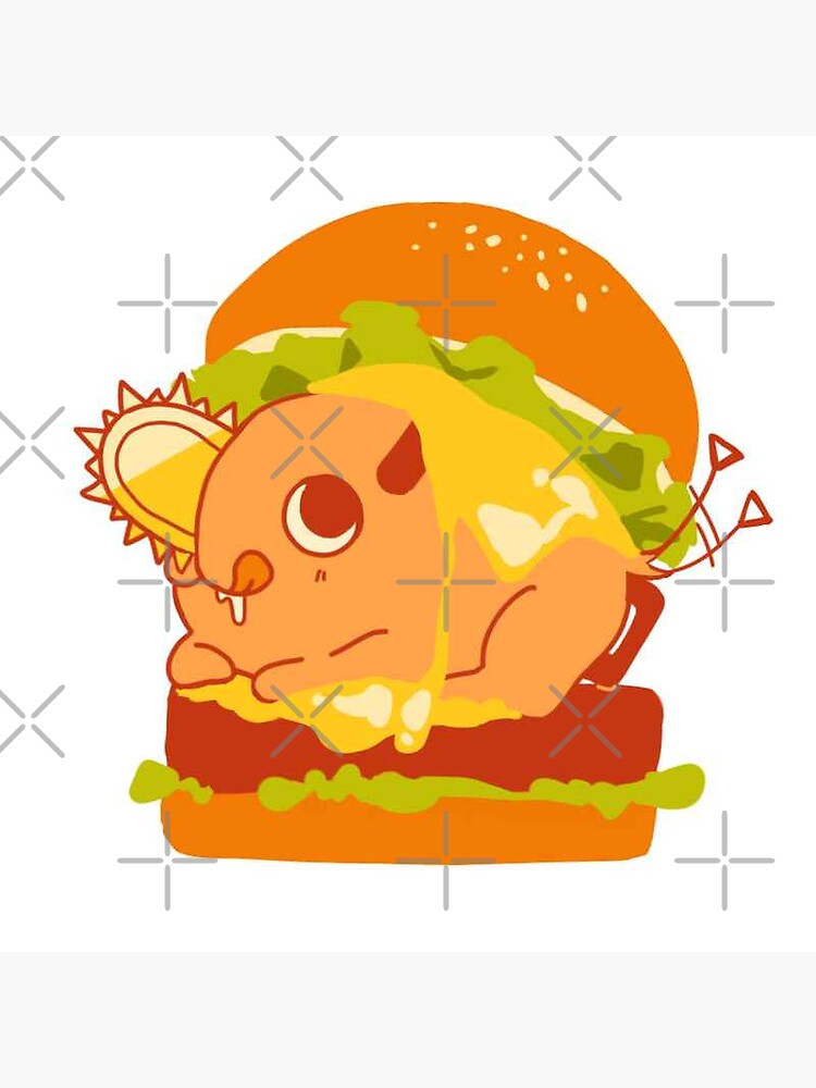 "Pochita Burger doge- Chainsaw Man" Sticker for Sale by GlobalArtDesign ...