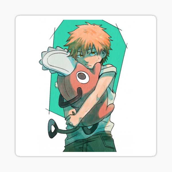 Pegatina «Kid Denji y Pochita doge - Chainsaw Man manga» de ...