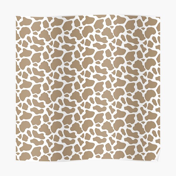 "Cow Print- Light Brown" Poster by eCOWmerce | Redbubble