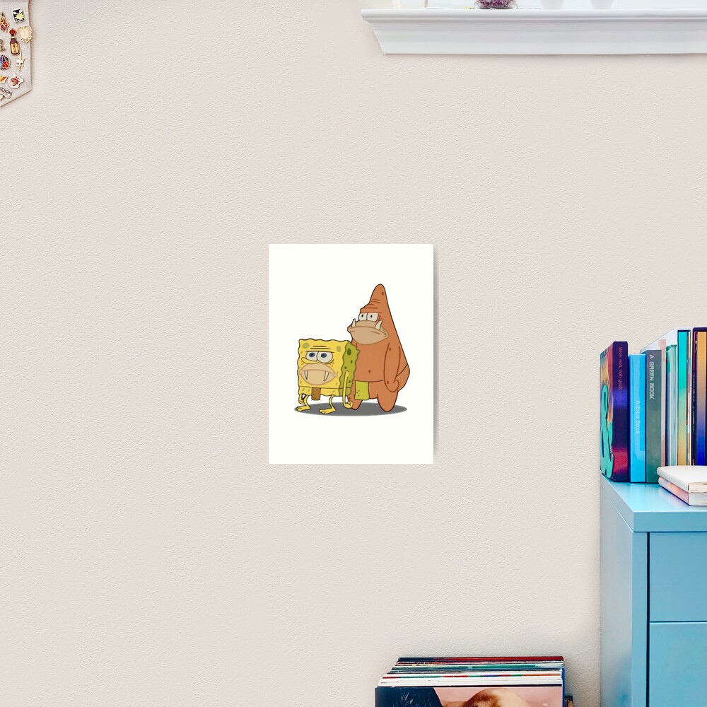 "Prehistoric Spongebob and Patrick" Art Print by skywalkerP | Redbubble