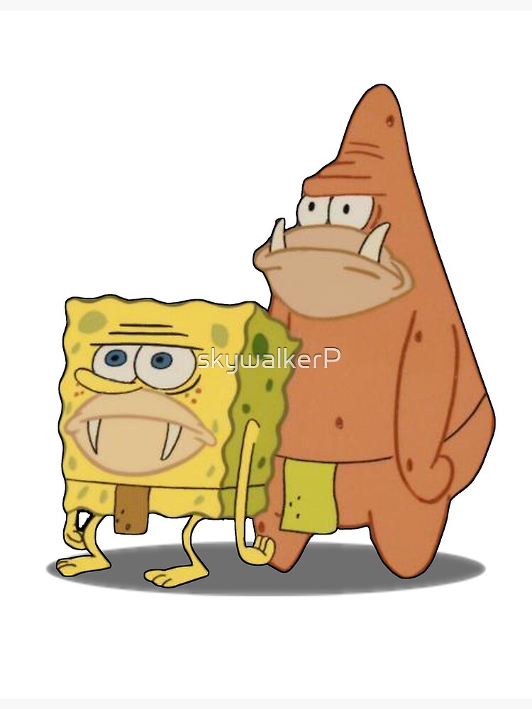 "Prehistoric Spongebob and Patrick" Art Print by skywalkerP | Redbubble