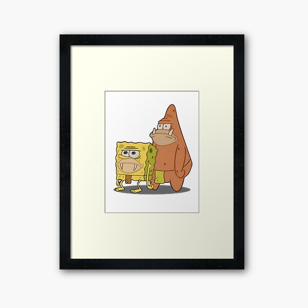 "Prehistoric Spongebob and Patrick" Framed Art Print by skywalkerP ...