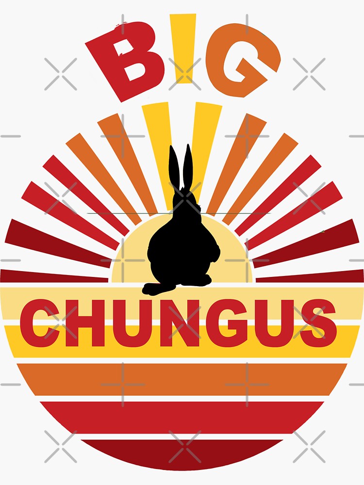 "Big Chungus Fat Bunny Rabbit" Sticker for Sale by Spaceshipsells ...