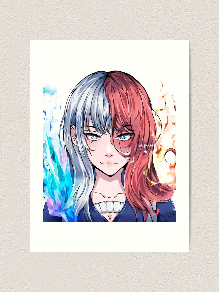"Todoroki Shoto genderbend" Art Print by Uska-tg | Redbubble