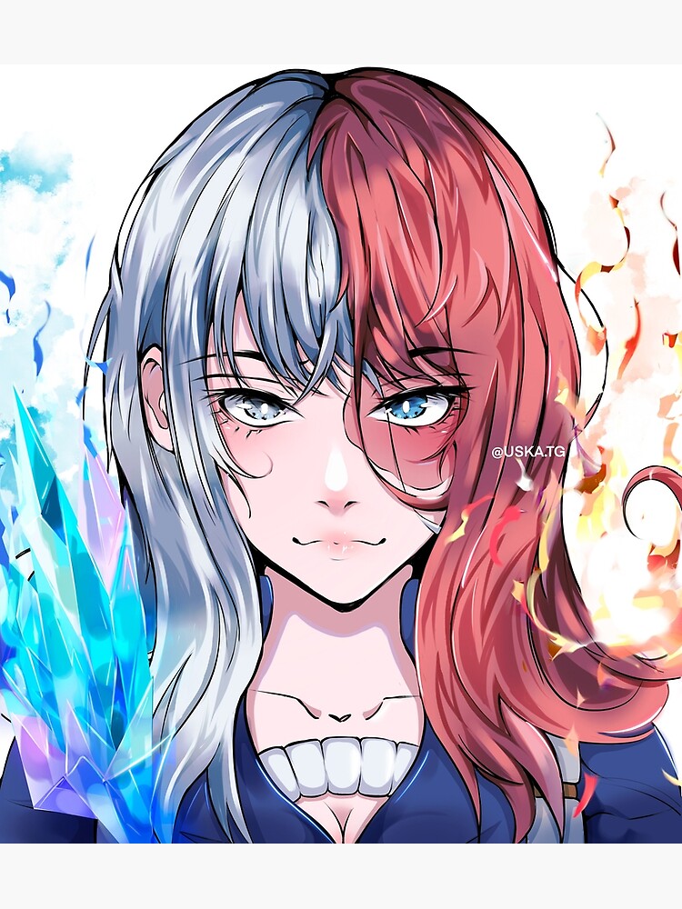 "Todoroki Shoto genderbend" Art Print by Uska-tg | Redbubble