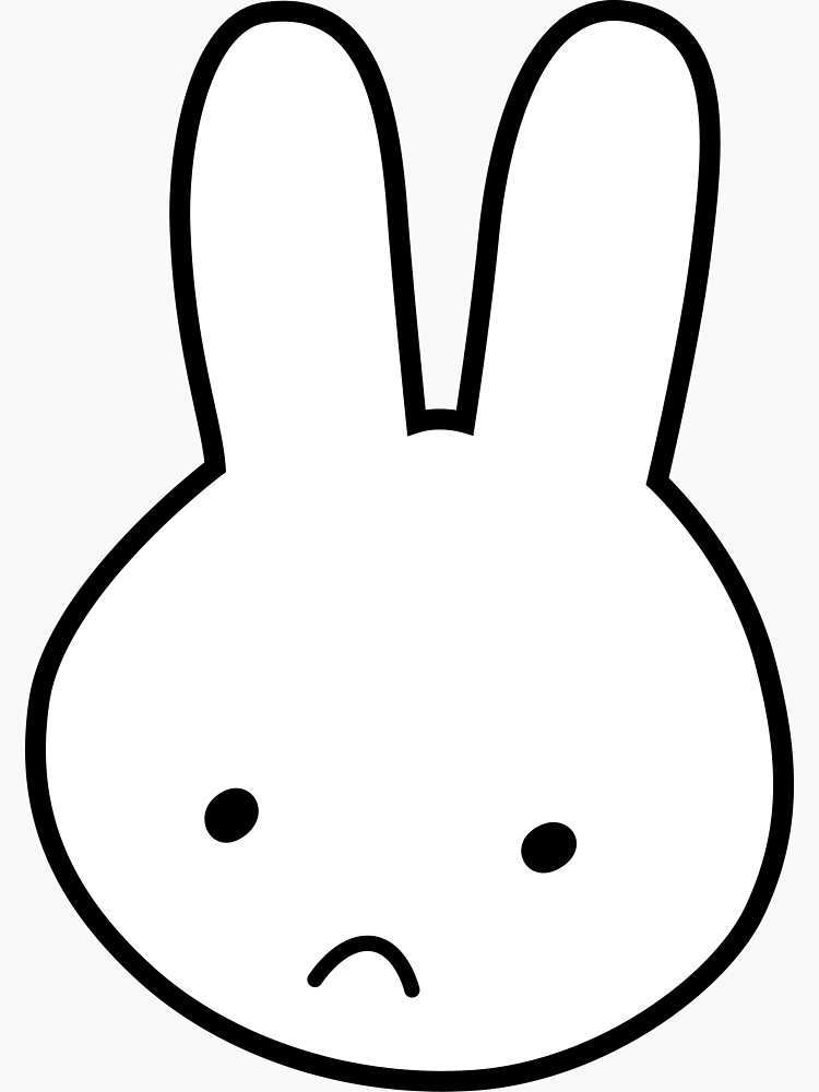 "Sad Bunny" Sticker for Sale by genjichu | Redbubble