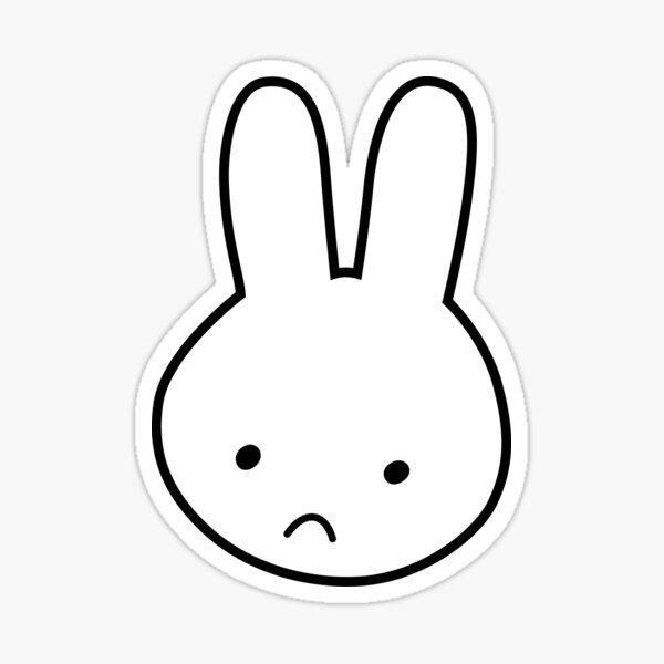"Sad Bunny" Sticker for Sale by genjichu | Redbubble