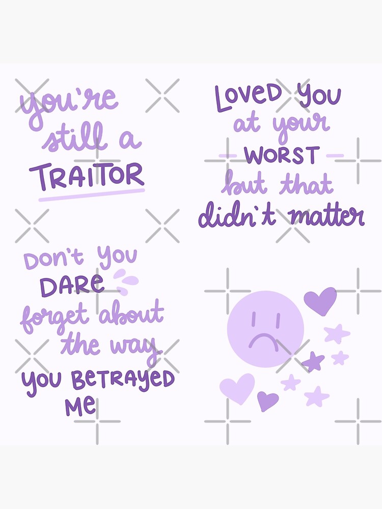 "Traitor Sticker Pack" Poster for Sale by mutualletters | Redbubble