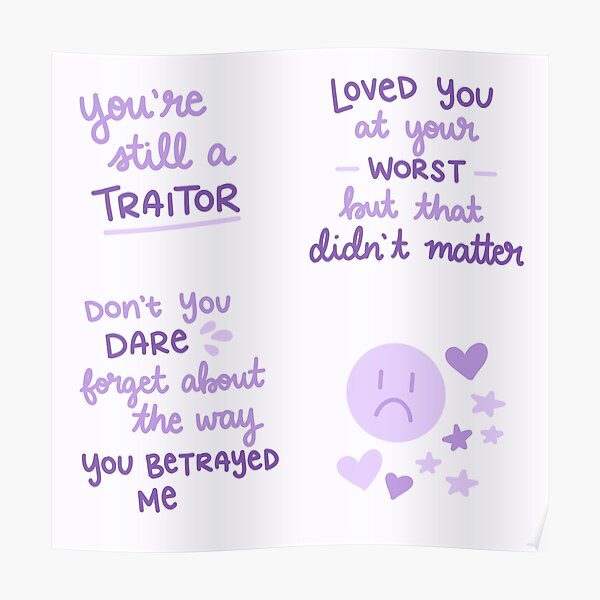 "Traitor Sticker Pack" Poster for Sale by mutualletters | Redbubble