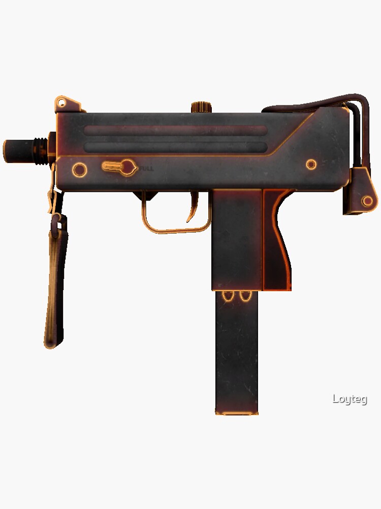 "MAC-10 | Heat" Sticker by Loyteg | Redbubble
