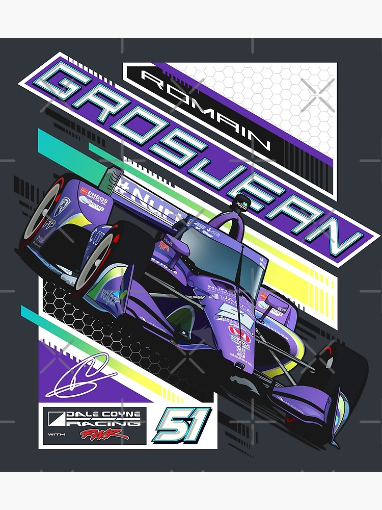 "IndyCar - #51 Grosjean" Poster by Armands17 | Redbubble