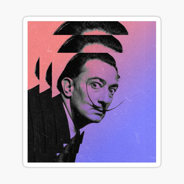 "Salvador dali collage" Sticker for Sale by Domi-llustra | Redbubble