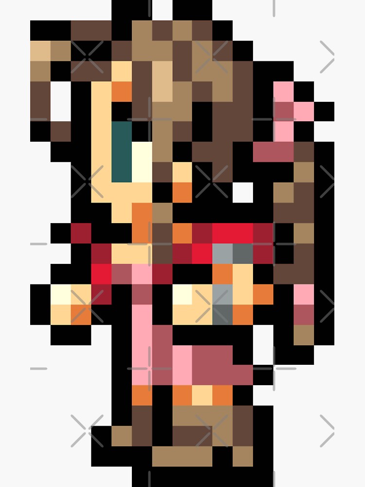 "Final Fantasy VII - Aerith Sprite" Sticker by SpriteZone | Redbubble