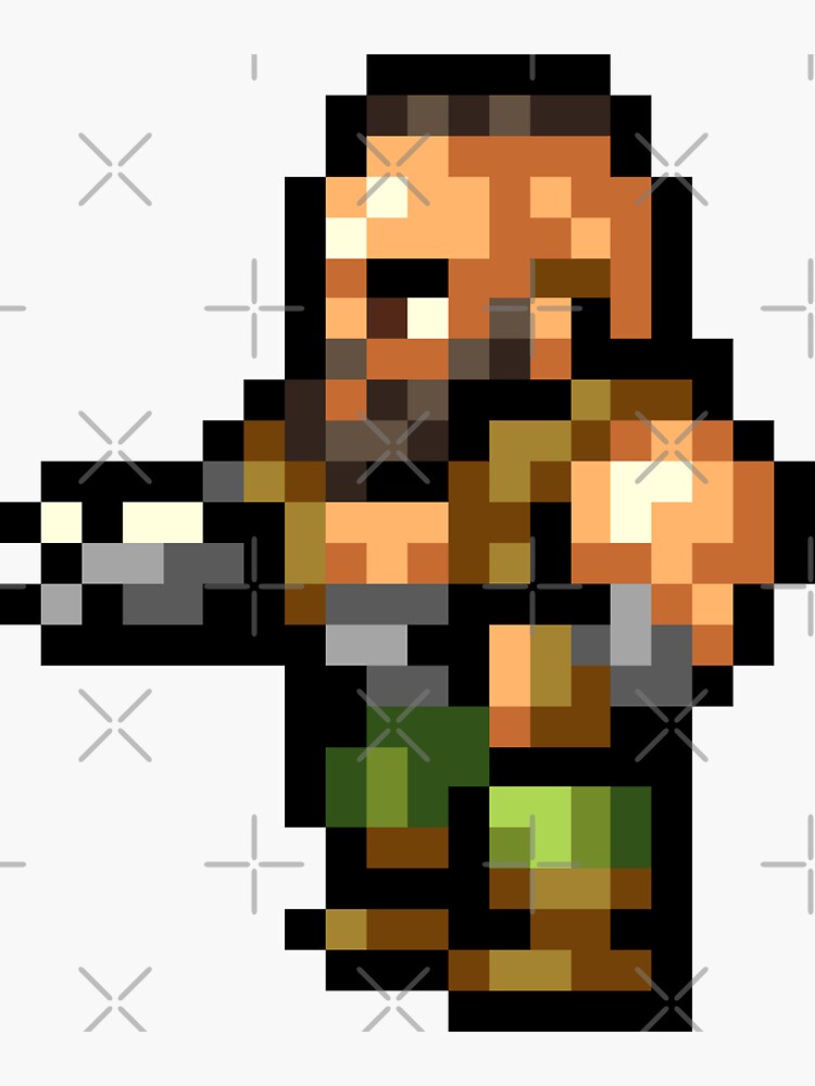 "Final Fantasy VII - Barret Sprite" Sticker by SpriteZone | Redbubble