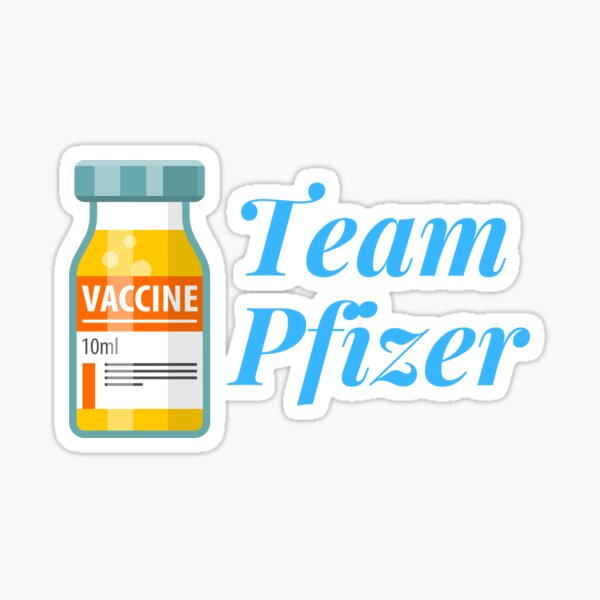 "Team Pfizer" Sticker for Sale by Meryane | Redbubble