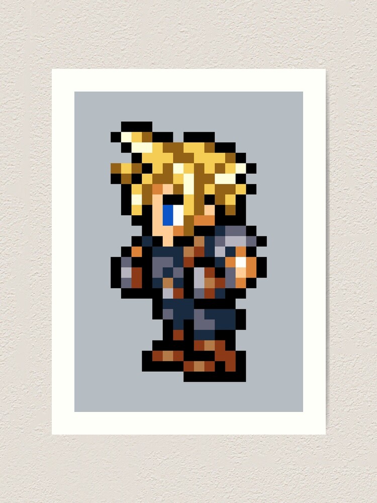"Final Fantasy VII - Cloud Sprite" Art Print by SpriteZone | Redbubble