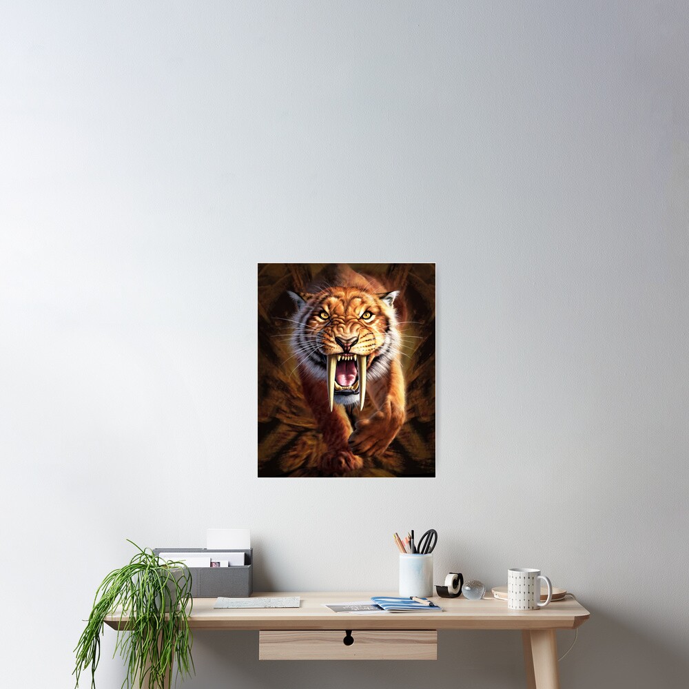 "Sabertooth!" Poster for Sale by jerrylofaro | Redbubble