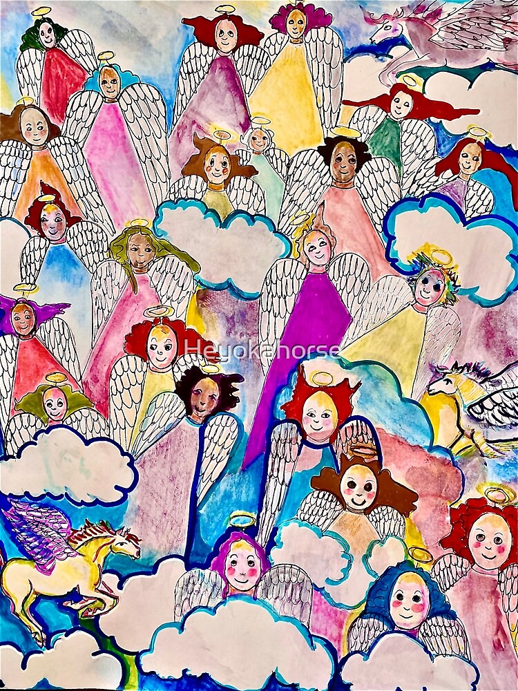 "Angels all around" Poster for Sale by Heyokahorse | Redbubble