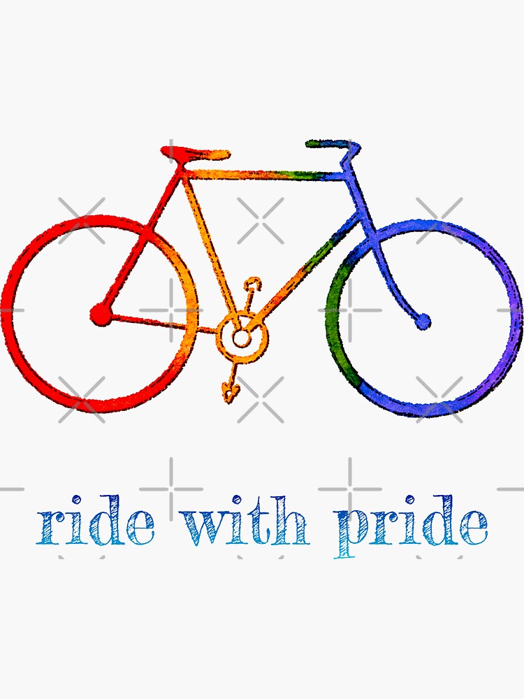 "Ride with pride, gay pride, rainbow bicycle, rainbow bike, gay pride ...