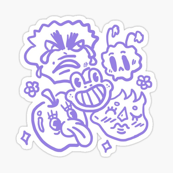 "Weird Funky Doodle " Sticker for Sale by KyaArt | Redbubble