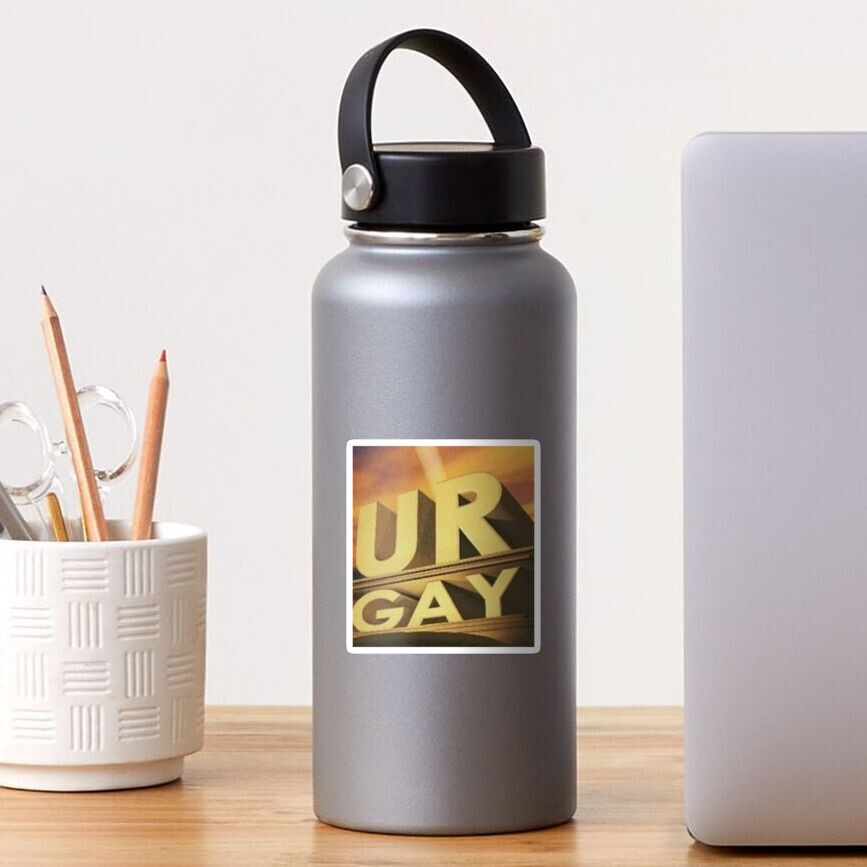 "ur gay" Sticker for Sale by mrspooder | Redbubble