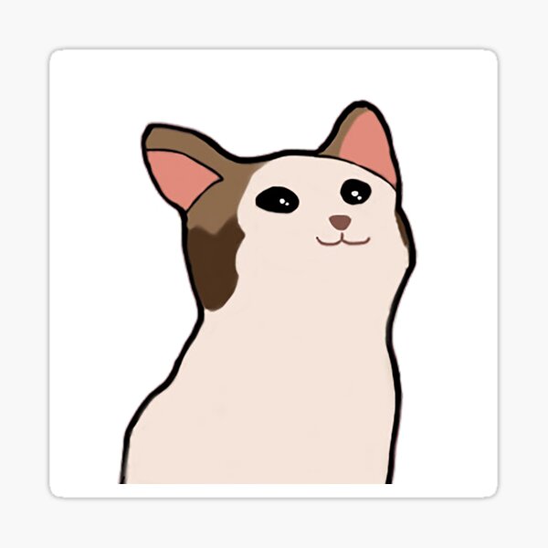 "pop cat bop bop" Sticker for Sale by trinityy999 | Redbubble