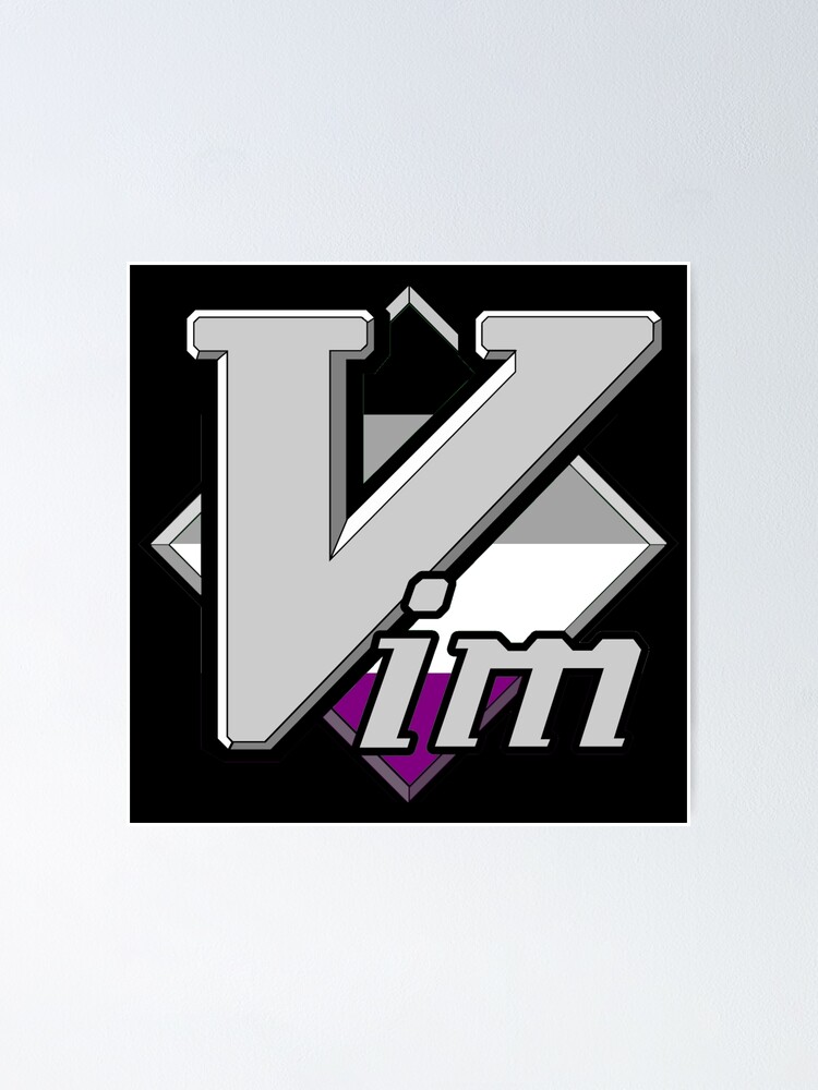 "Asexual Pride Vim Logo" Poster by QuietMisdreavus | Redbubble
