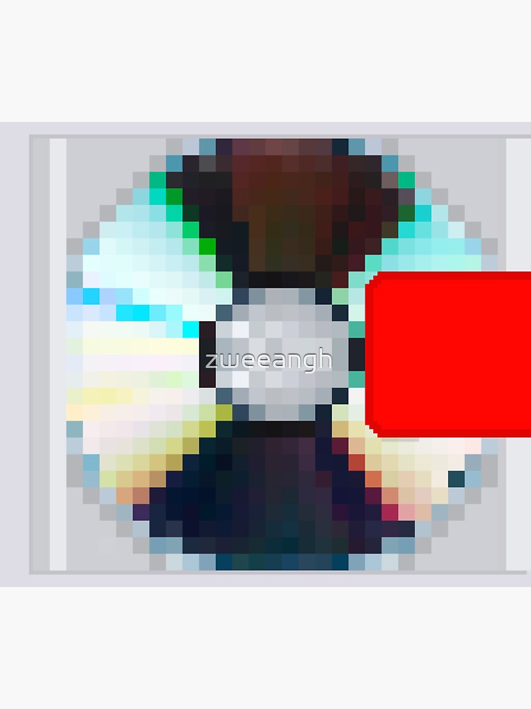 "Yeezus Pixelated Art" Sticker for Sale by zweeangh | Redbubble
