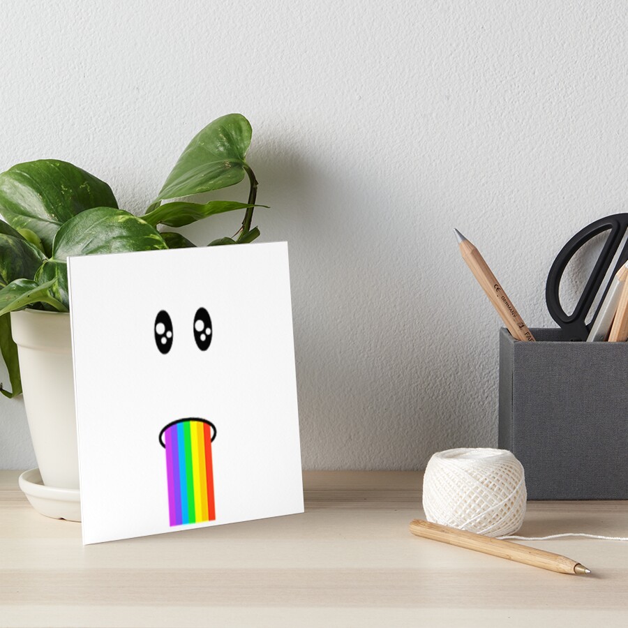 "Roblox Rainbow Barf Face" Art Board Print by hutamaAdi98 | Redbubble