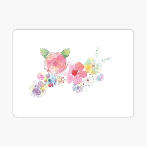 "Pastel Flowers" Sticker by BlackLionStudio | Redbubble