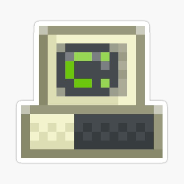 "Pixel IBM PC" Sticker by Phlum | Redbubble